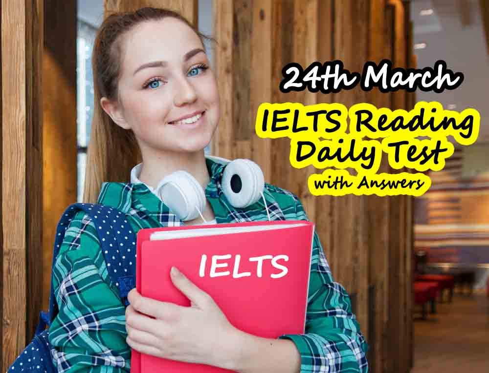 BEST IELTS Reading Daily Test, 24th March » Career Zone Moga - CZ Ielts ...