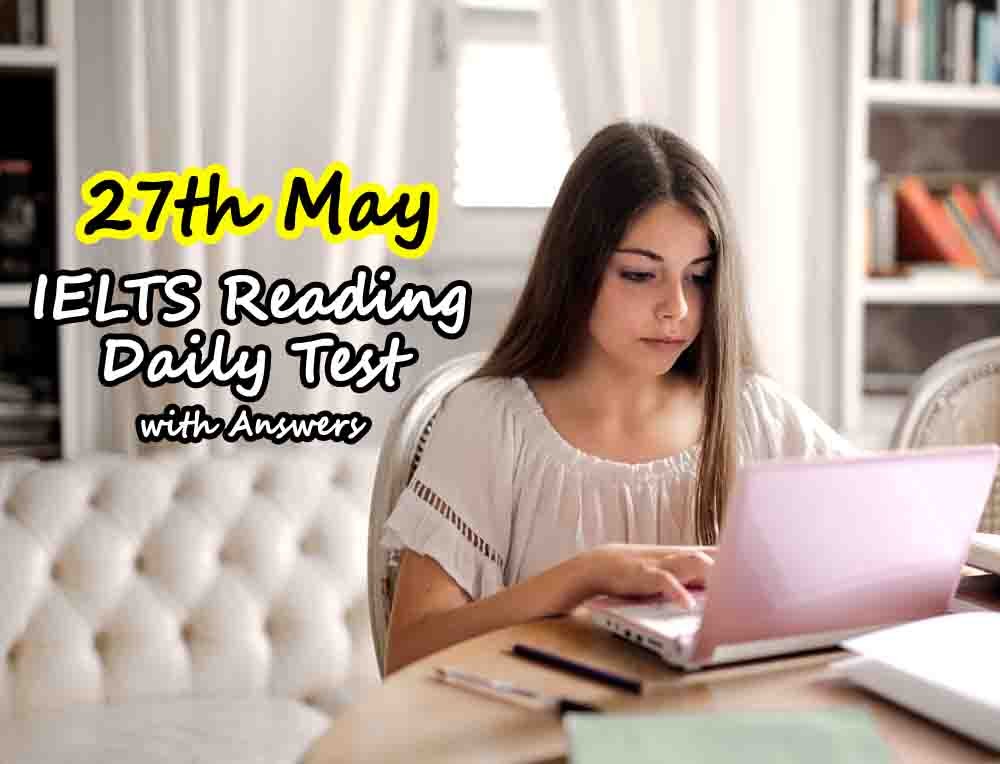 DAILY BEST IELTS READING TEST, 27 MAY » Career Zone Moga - CZ Ielts Legend